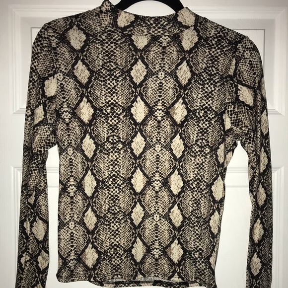 Tops | Snakeskin Long Sleeve Top | Poshmark